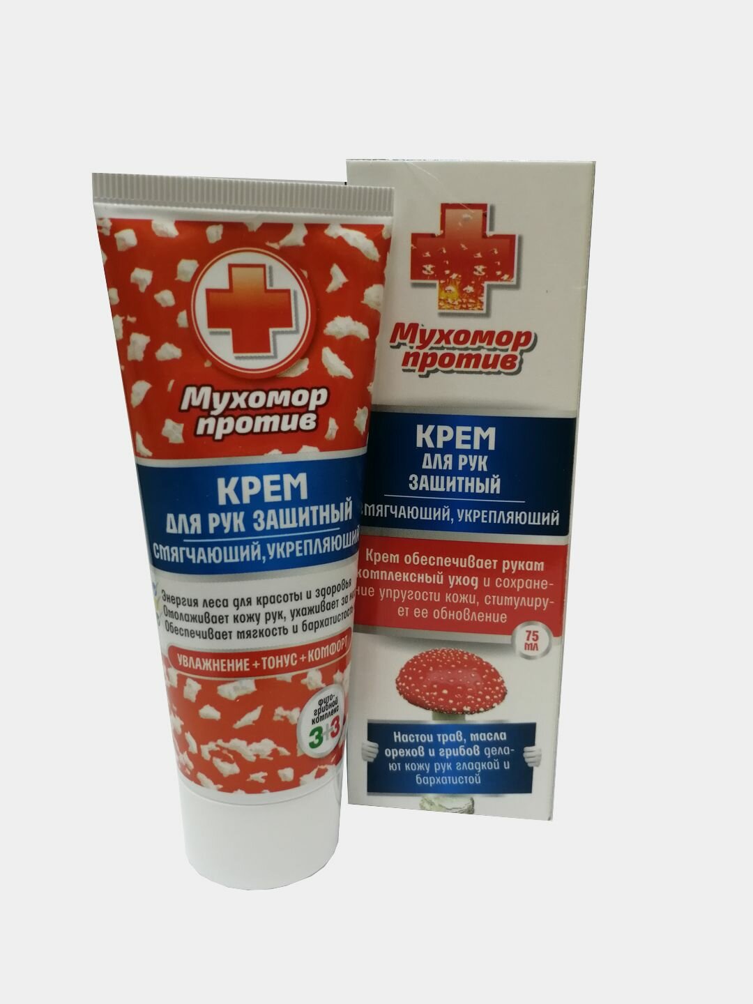 Мухомор против Крем для рук защитный, смягчающий, заживляющий, туба 75 мл Венец Сибири
