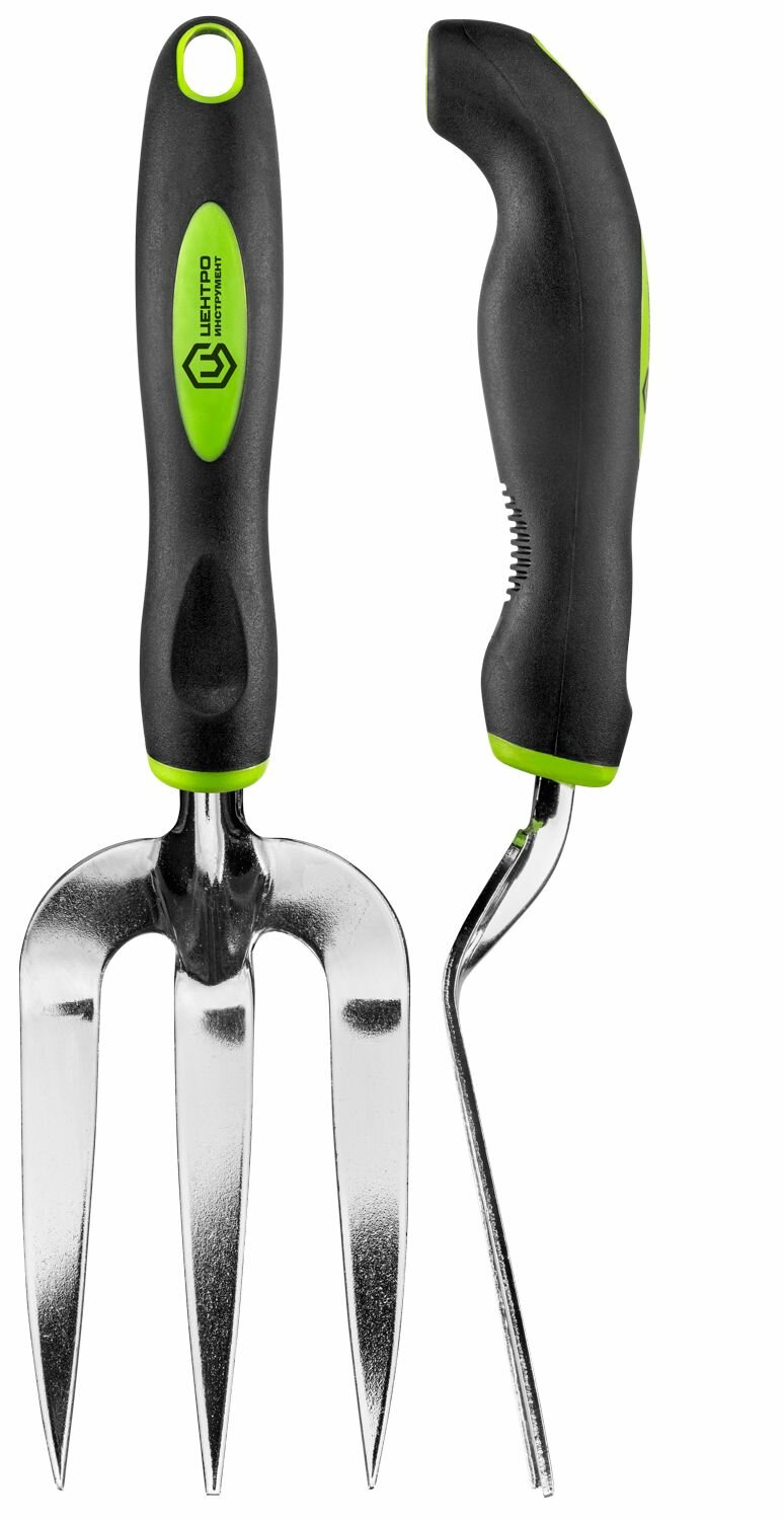 Вилка посадочная 3-зубая, Центроинструмент, 290 мм, 2-компонентная рукоятка, арт.0456-3