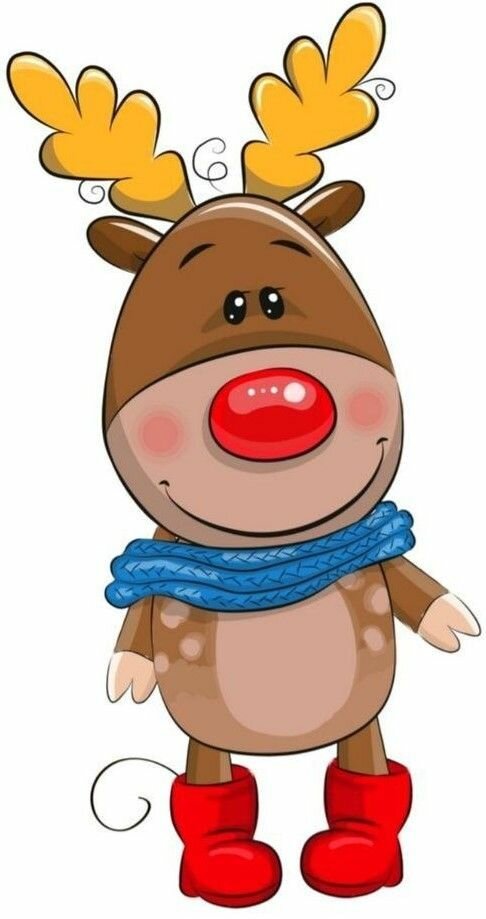 Олень с шарфом 7х13 Набор для вышивания крестиком