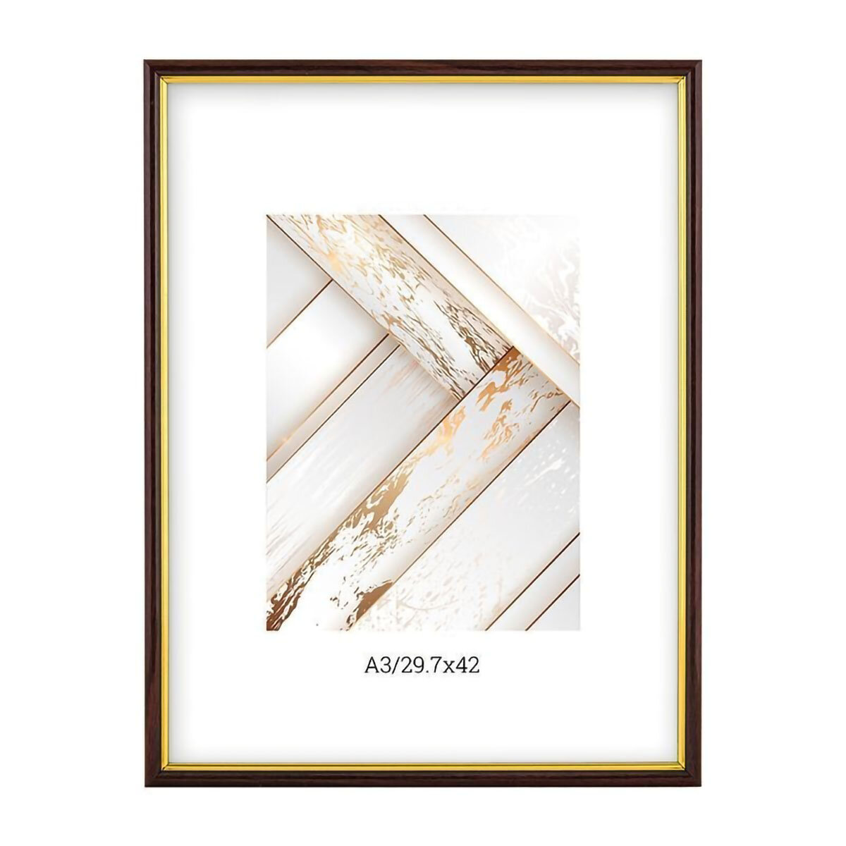 Фоторамка, рамка для фотографии, рисунка, документа, постера 30х42, 29,7х42 (a3), классика, венге GF 6252