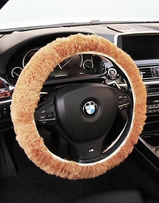 Оплётка руля из натуральной овчины класса А (Premium), цвет бежевый