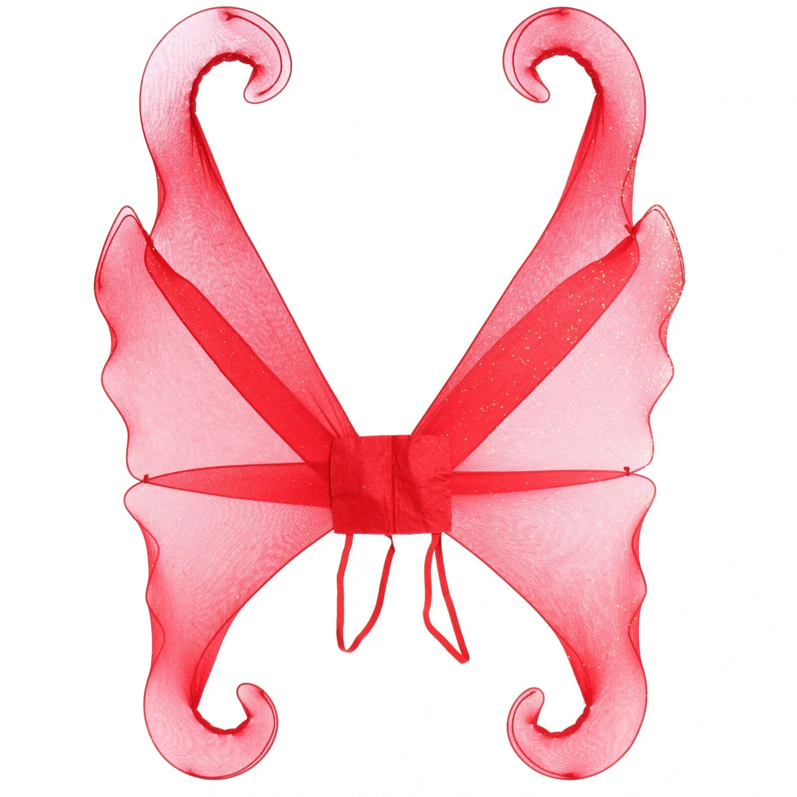 Карнавальный аксессуар «Изящные крылья» 70х55 см, красные, легкие и блестящие