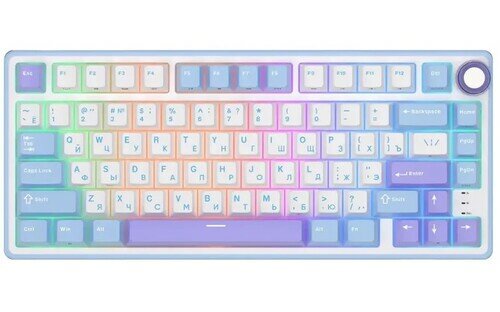 Клавиатура Royal Kludge R75(RKSilver)голубая
