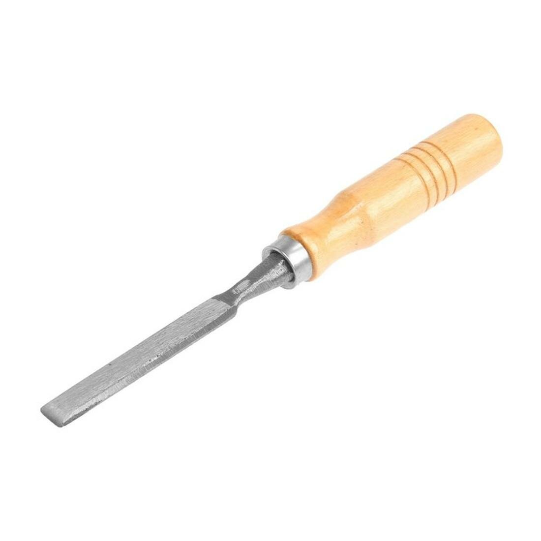 Стамеска ЛОМ, деревянная рукоятка, металл, ширина 12 мм, 1 шт.