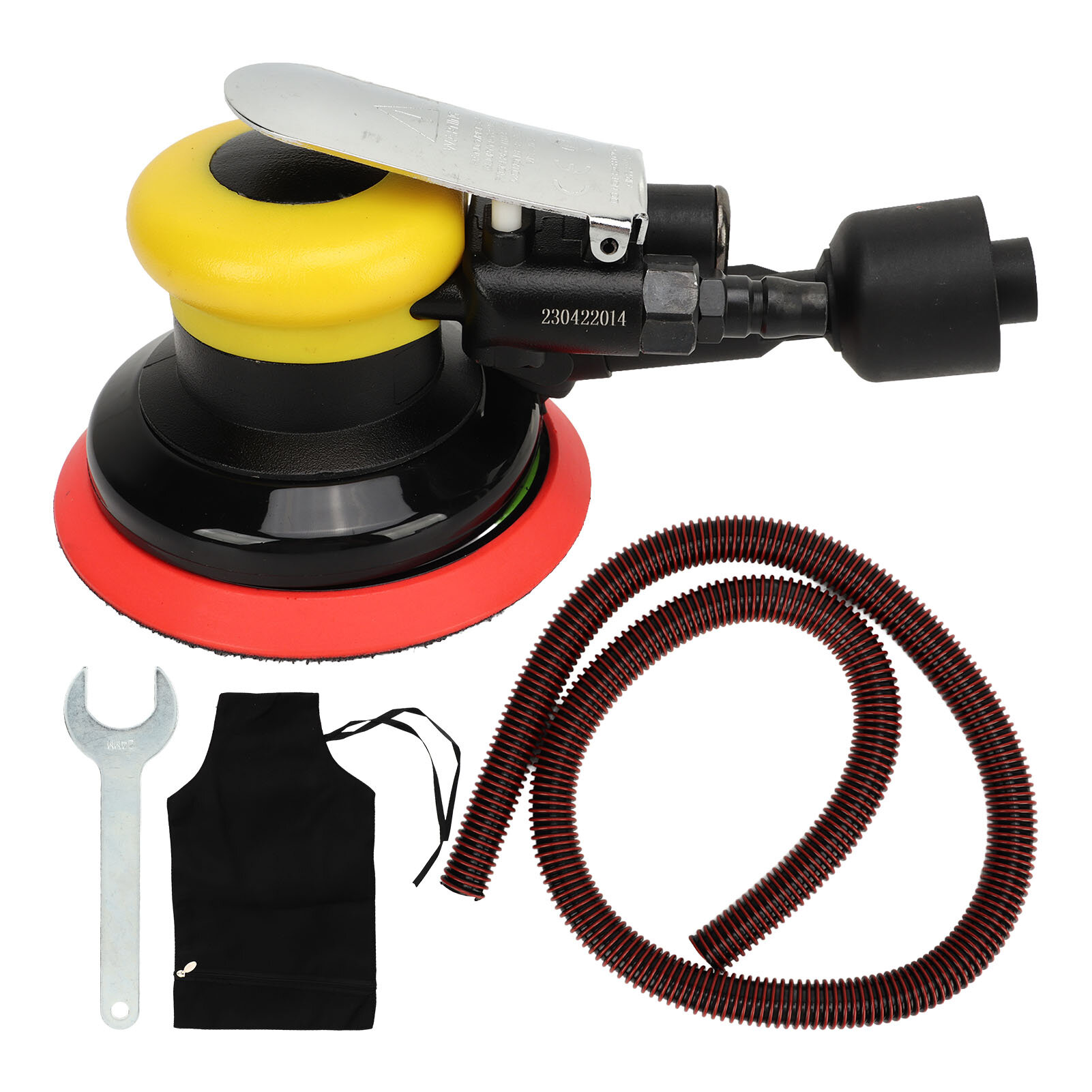 Пневматическая шлифовально-полировальная машина с частотой вращения 13000 об/мин, диаметр лезвия 5 дюймов, давление 0,6–0,8 МПа.