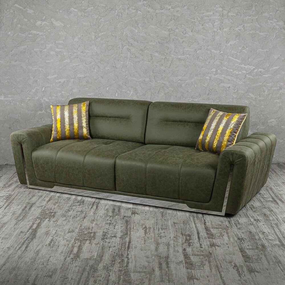 Диван Decor of today Феликс 02277 Зеленый Размеры: Высота 840мм Глубина 1030мм Ширина 2400мм
