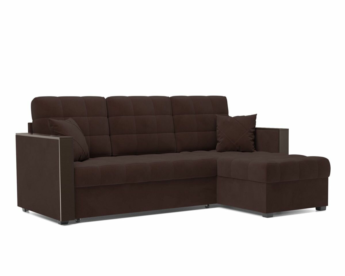 Угловой диван Mebel-ars Техас велюр Велюр шоколад/НВ-178/16