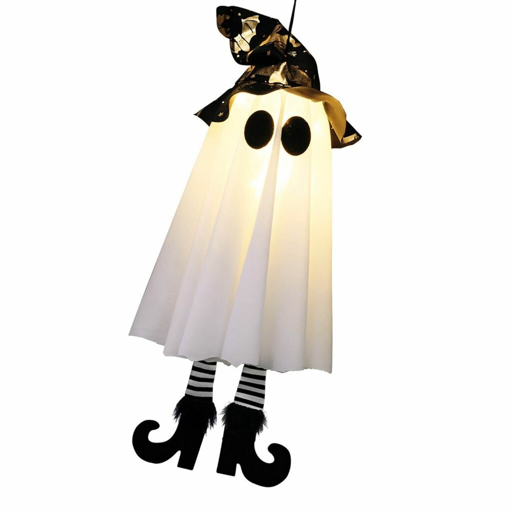 Светящийся светодиодный призрак для подвешивания на крыльце, в саду, дома, внутри и снаружи