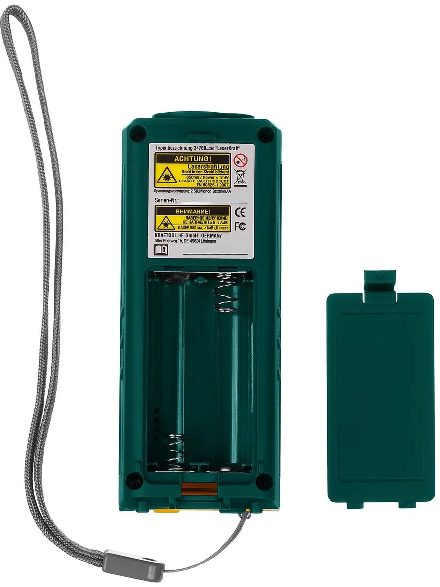 Laser-Kraft, 5 см - 70 м, лазерный дальномер (34760)
