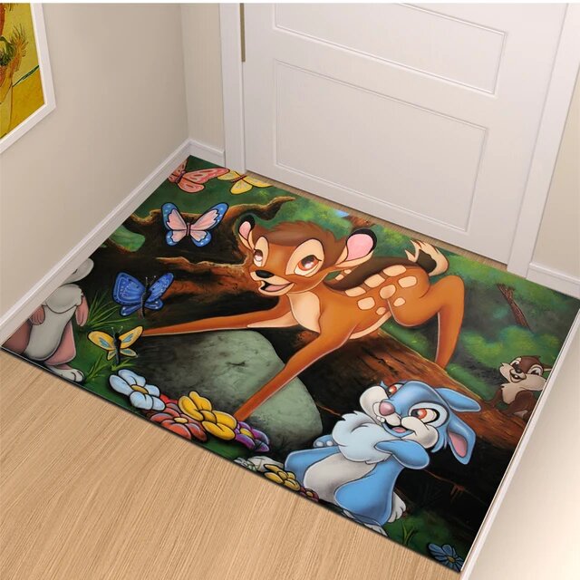 Ковер Miniso с принтом Disney Bambi, подходит для украшения гостиной и спальни, детская нескользящая диванная подушка/коврик для двери/напольный коврик.