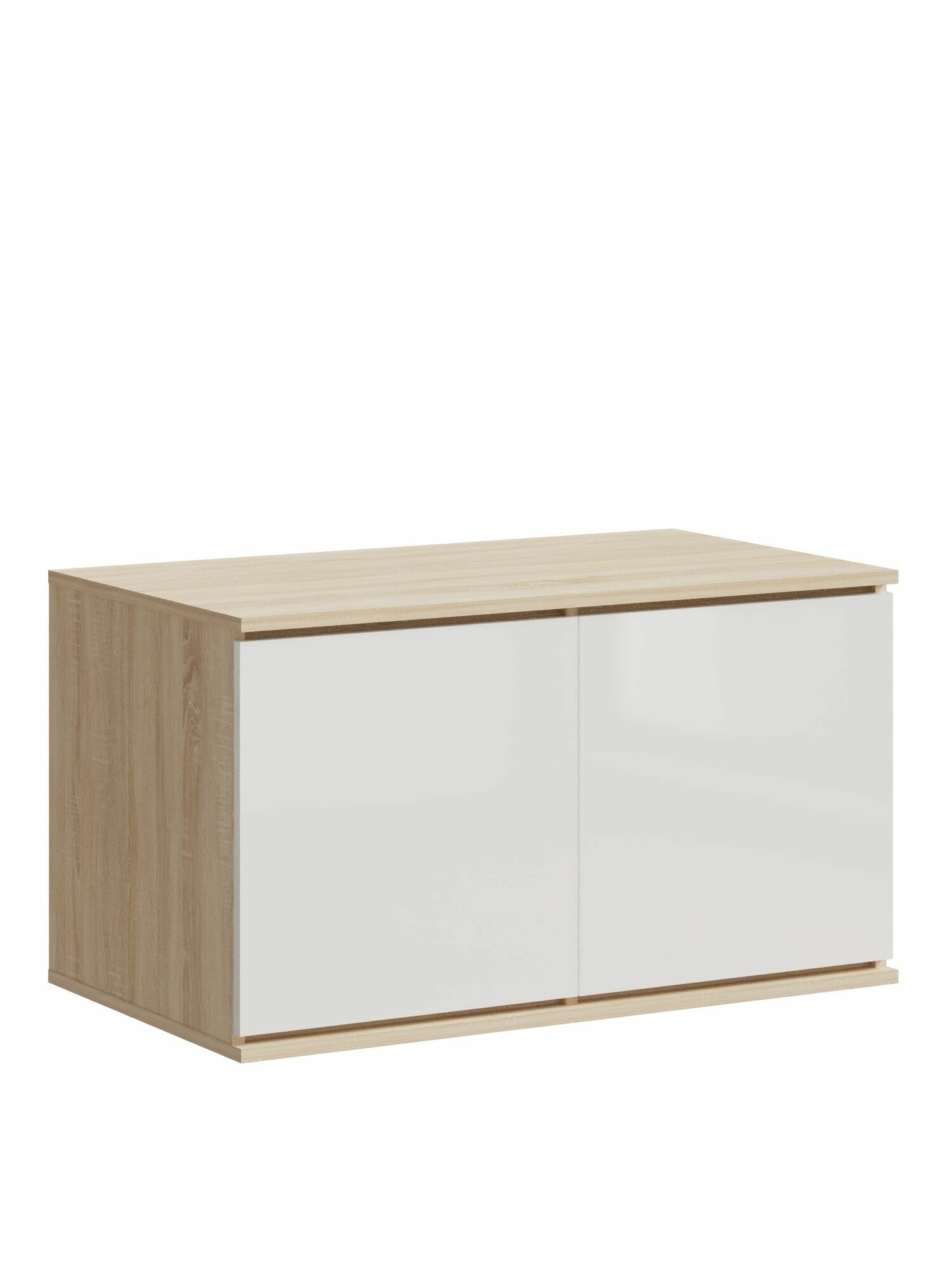 Антресоль Челси к шкафу 900х504х514 (Белый глянец холодный/ дуб сонома) МИФ