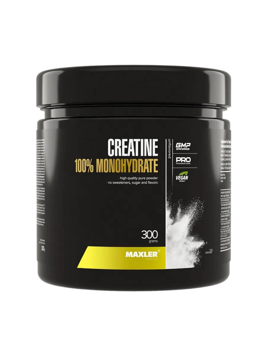 Макслер Креатин 100% Моногидрат/ Maxler Creatine 100% Monohydrate порошок по 300 г 1 шт