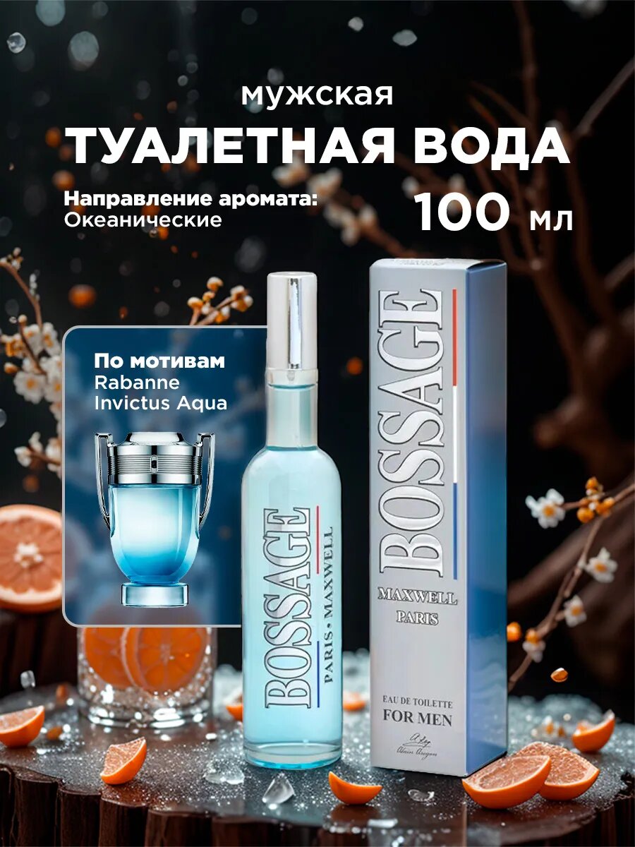 Туалетная вода Alain Aregon мужская Bossage Paris Maxwell 100мл