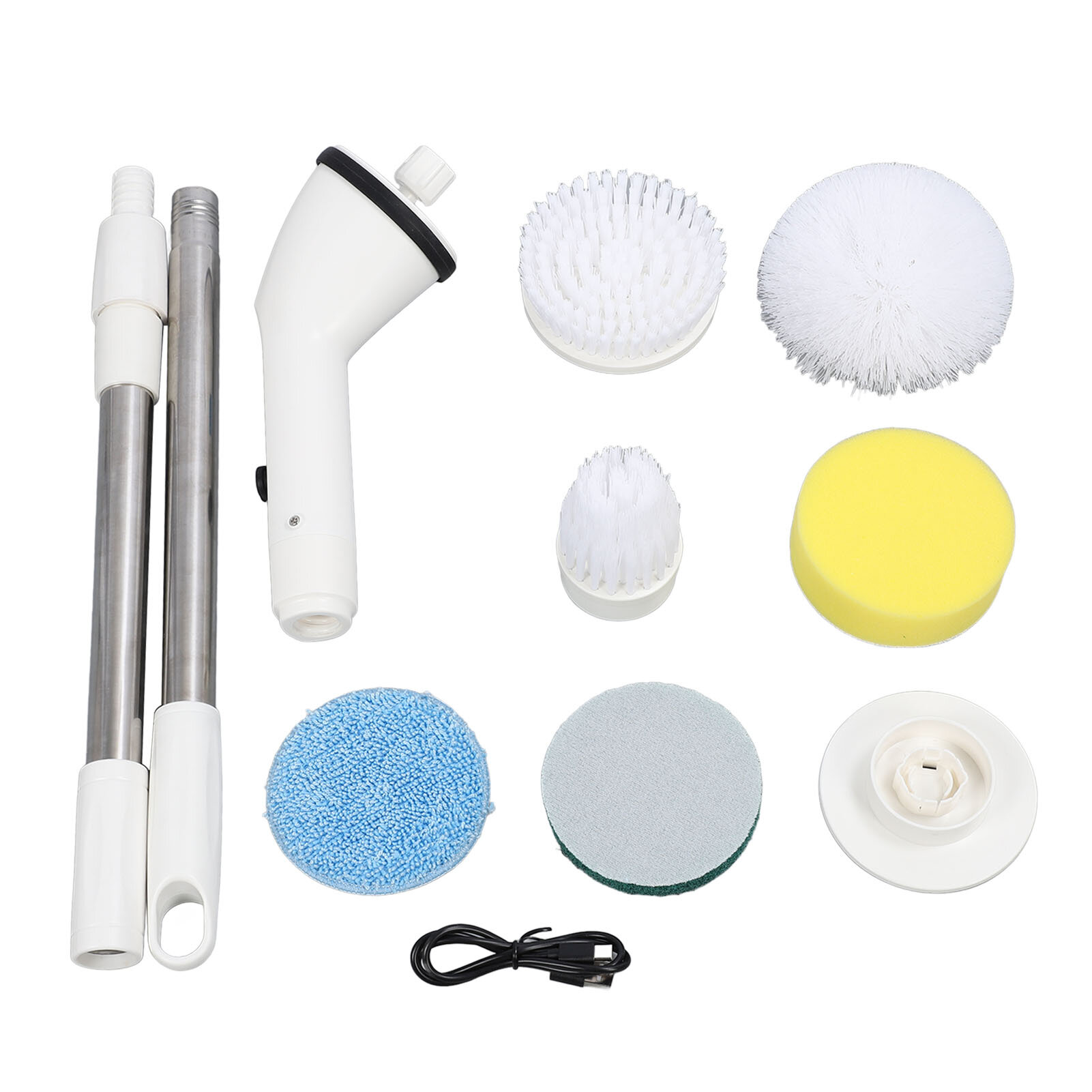 Электрический скруббер, беспроводной, с длинной ручкой, для уборки