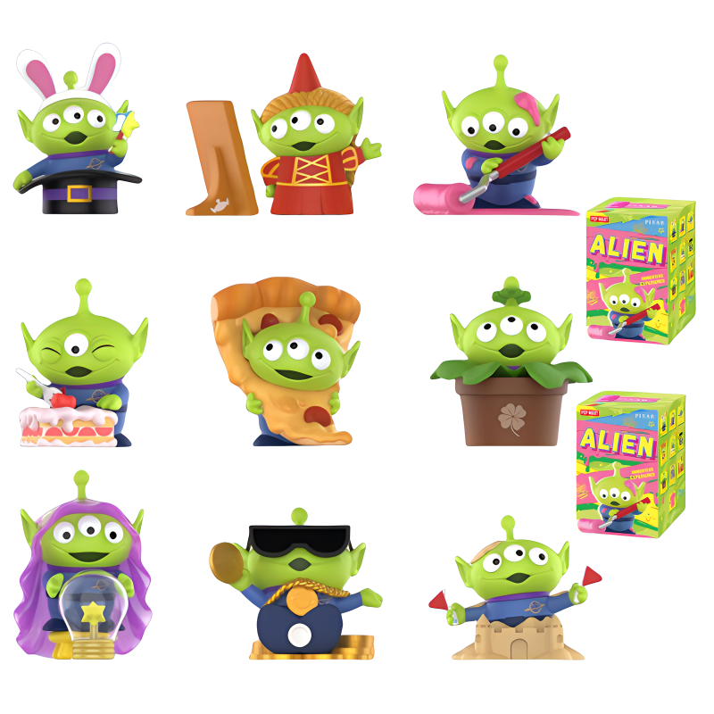 Коллекционные коробки-сюрпризы унисекс POP MART Disney Pixar Alien Immersive Experience, Two Blind Boxes (Random Style)