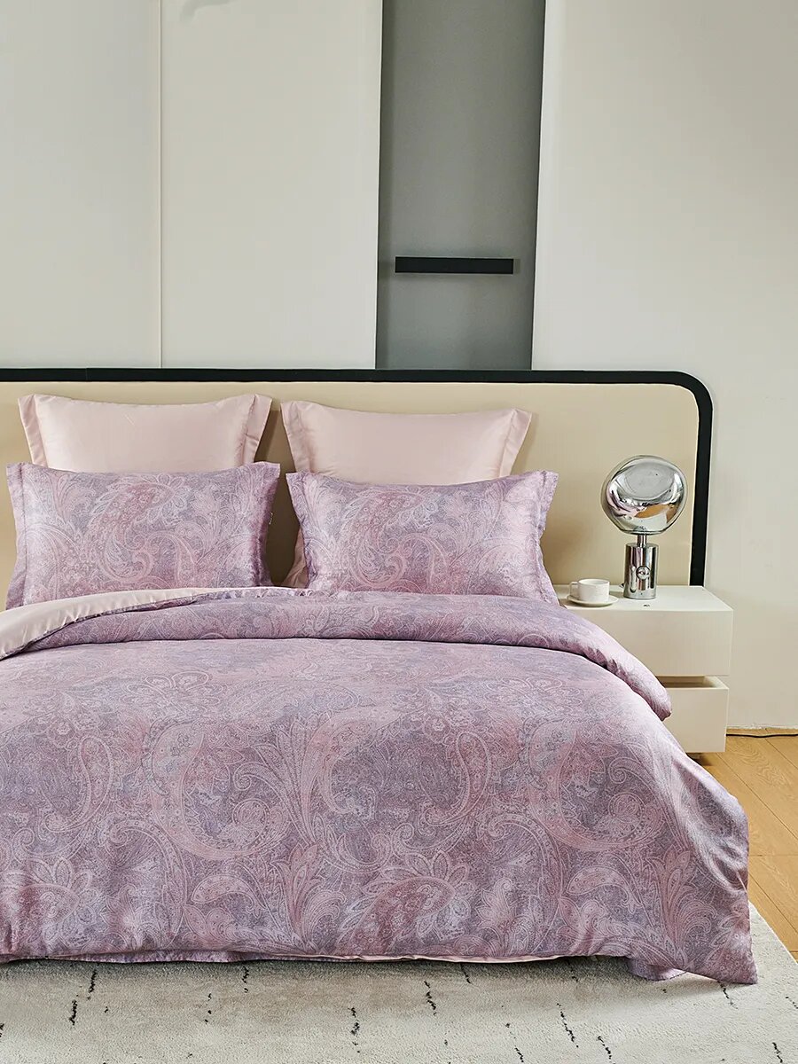 Постельное белье евро 4 наволочки тенсель Tencel