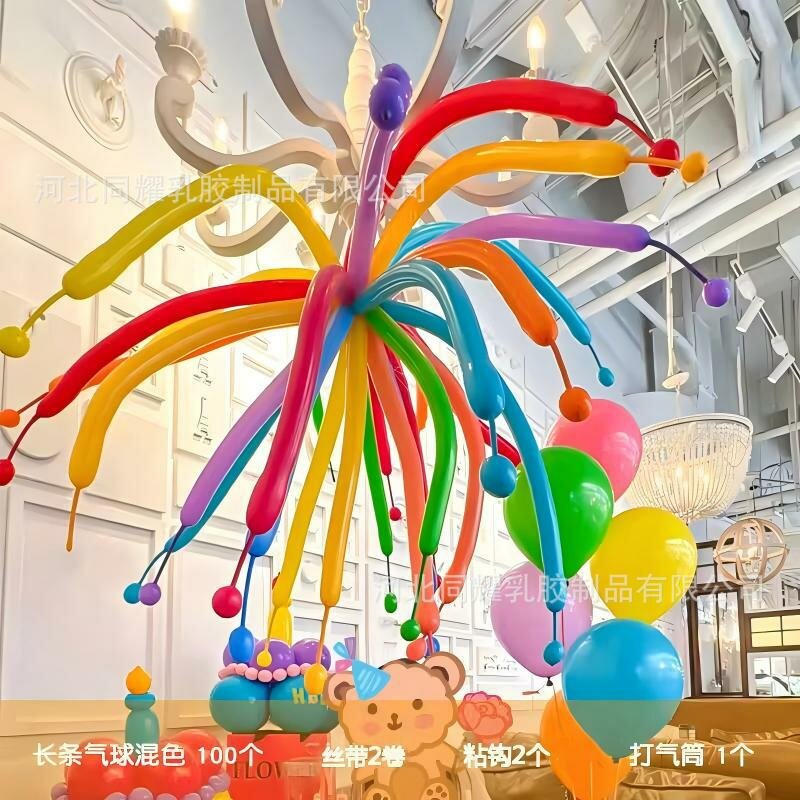 Новые красные и золотые фейерверки, длинные шары для украшения атмосферы на день рождения и новогоднюю вечеринку, оформление классной комнаты, горячая распродажа