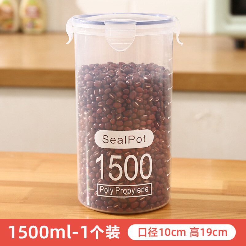 Герметичная банка, пластиковый контейнер для хранения продуктов, банка для хранения зерна, кухонные закуски, контейнер для холодильника