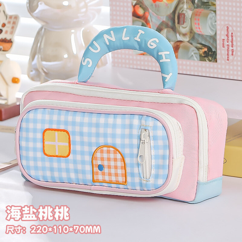 Портативный пенал "Маленький домик допамина" в стиле Ins, высококачественный, большой вместимости, уникальный пенал для канцелярии