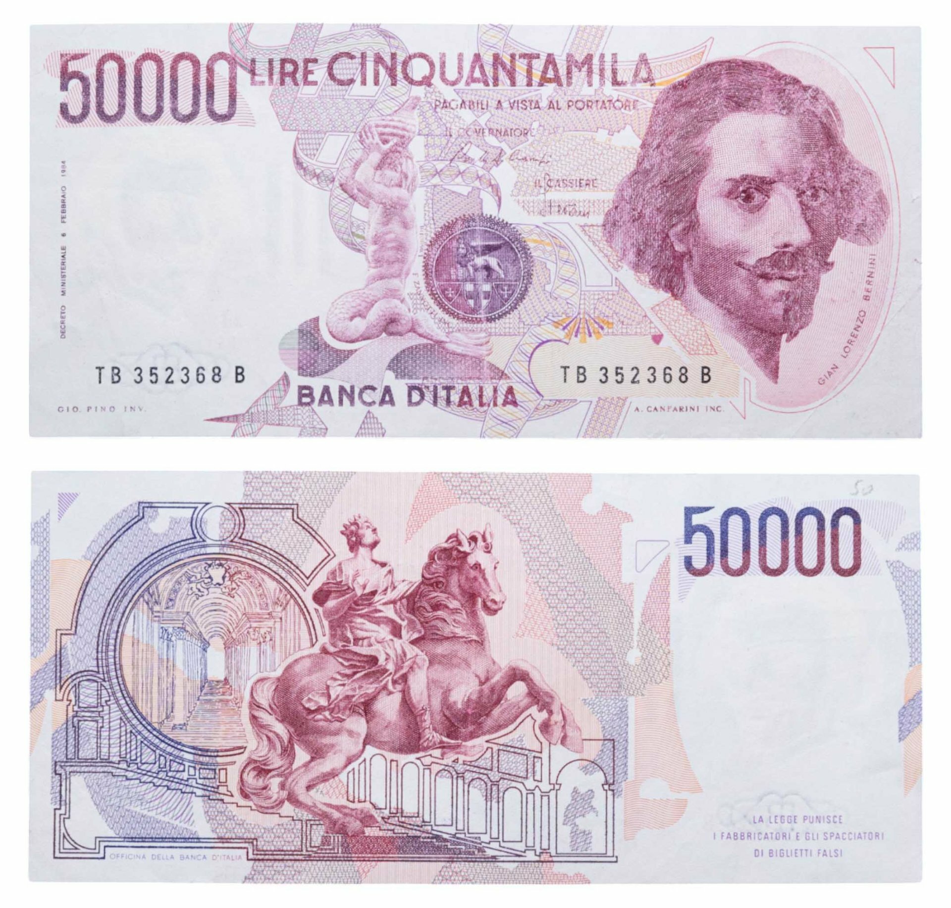 Италия 50000 лир 1984