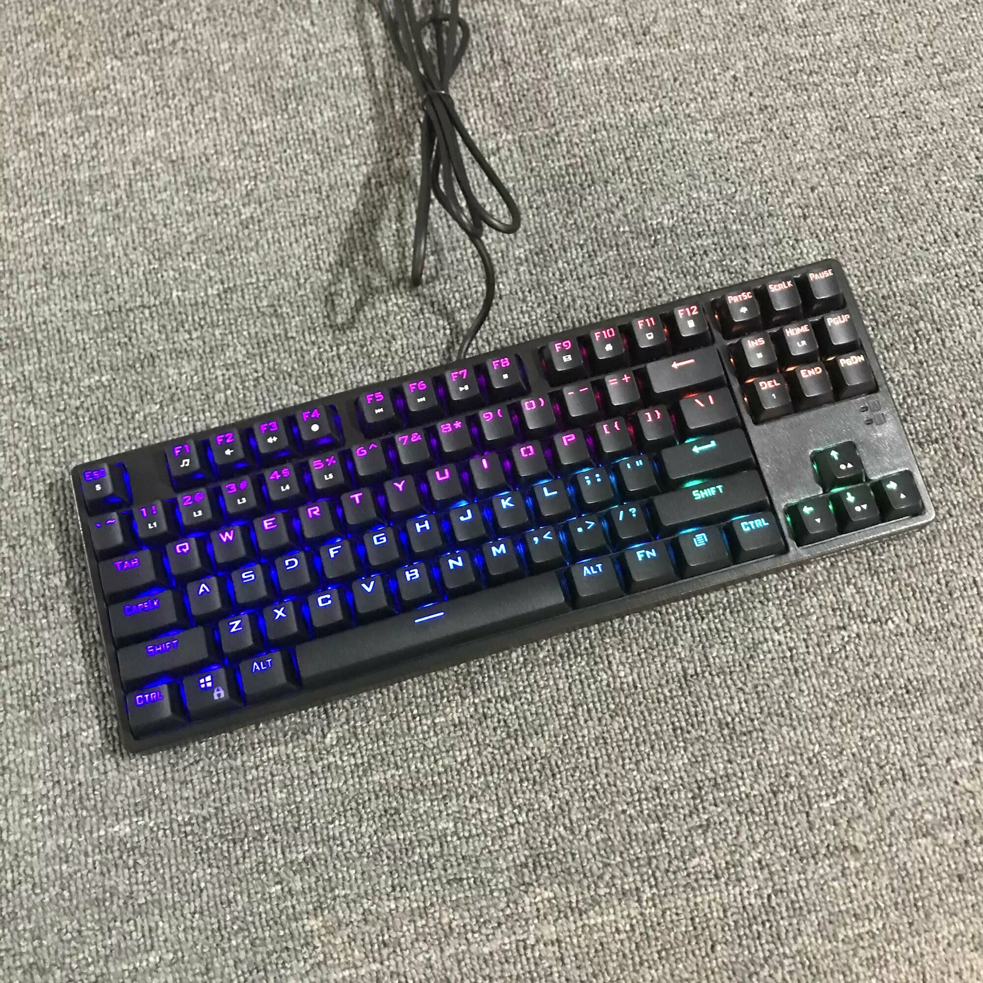 Chief DK5.0 87-клавишная проводная механическая клавиатура с подсветкой RGB, переключатели Cherry MX Tea