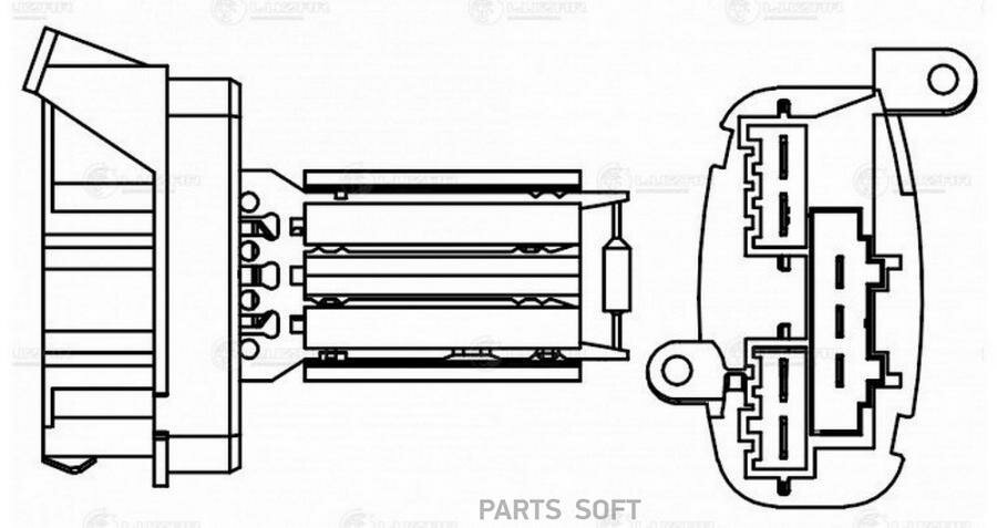 Резистор э/вент. отоп. для а/м Mercedes-Benz Sprinter (95-)/VW LT (96-) (LFR 1580) LUZAR арт. lfr-1580