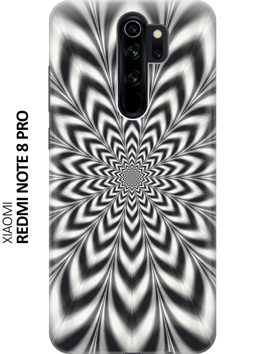 Силиконовый чехол Черно-белая иллюзия на Xiaomi Redmi Note 8 Pro / Сяоми Редми Ноут 8 Про