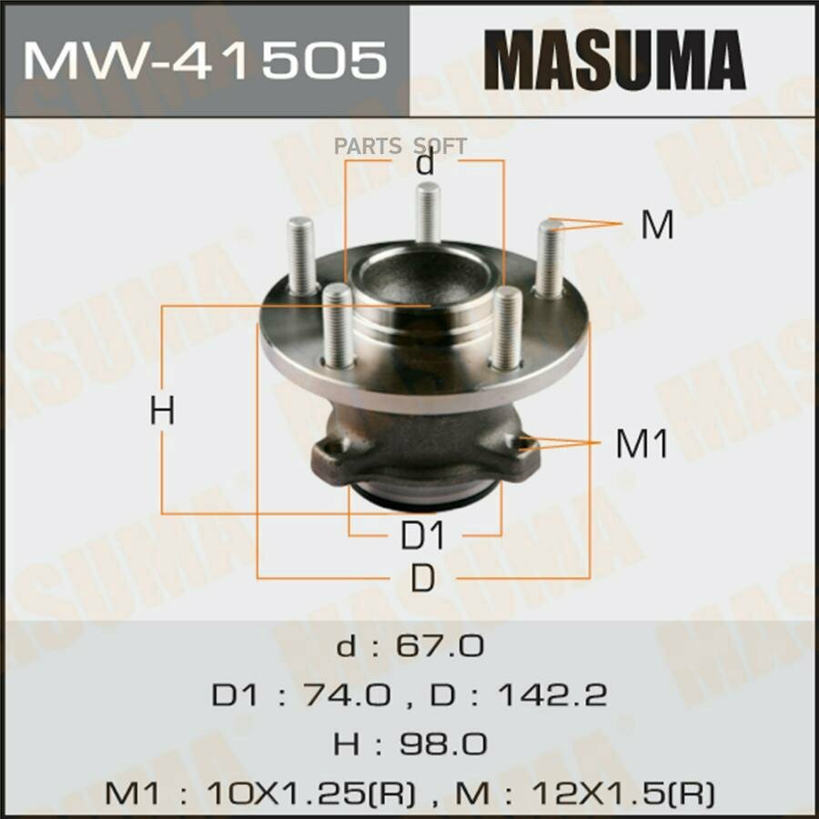 MASUMA MW-41505 Подшипник зад. ступ.[ступица]