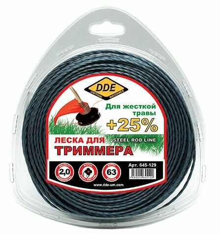 Корд триммерный в блистере DDE Steel rod line