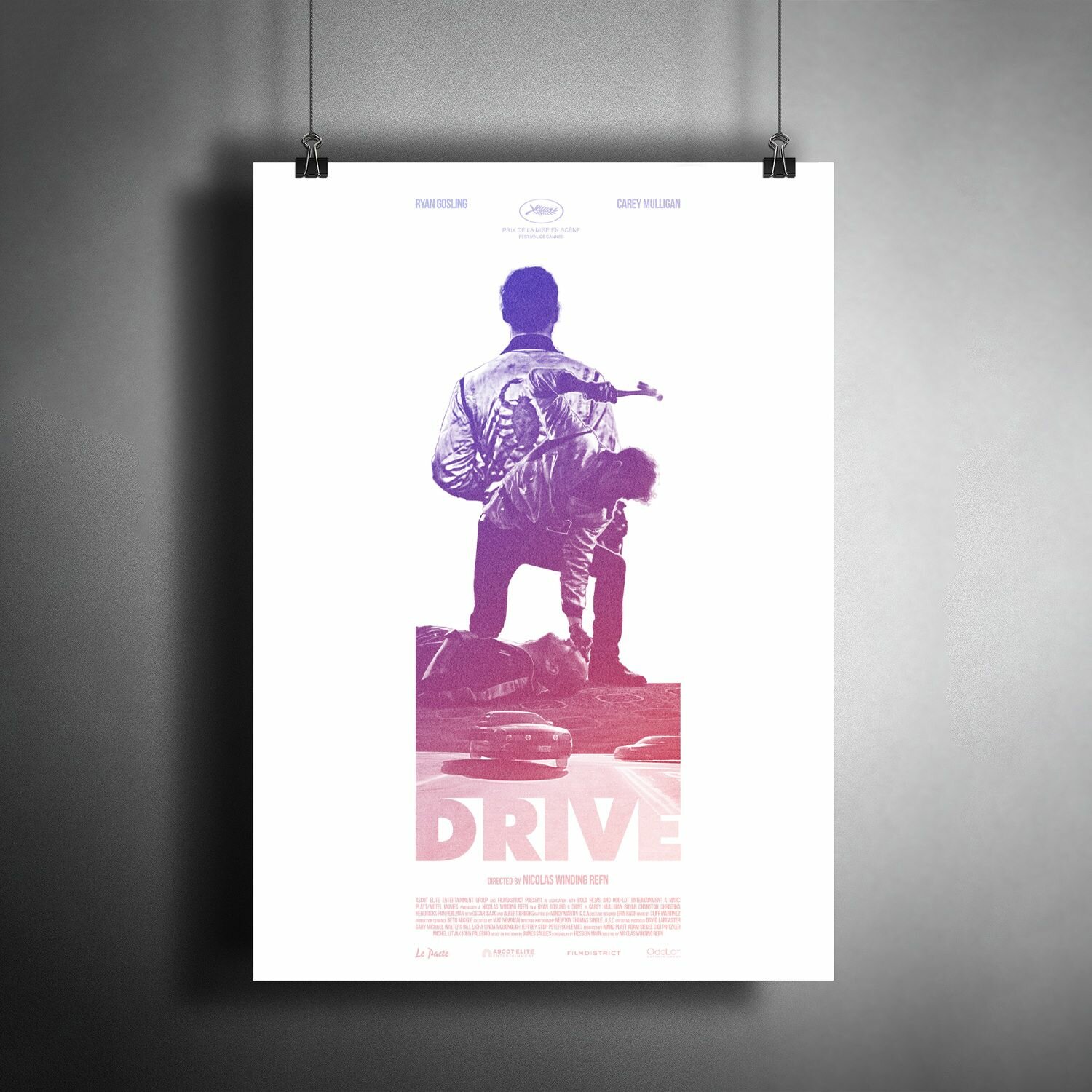 Постер плакат "Фильм: Драйв. Drive. Актёр Райан Гослинг" / Декор для дома, офиса, комнаты, квартиры, детской A3 (297 x 420 мм)