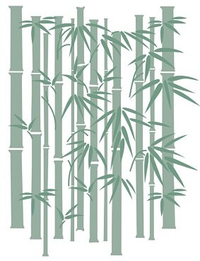Трафарет Виниловый Stmdecor бамбук (из 3х частей) XO-004C 600*900, 600*650, 140*140 мм.