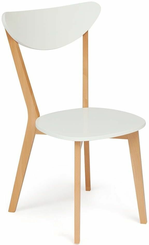 Стул TetChair MAXI, трапециевидный, дерево/фанера, белый/бежевый