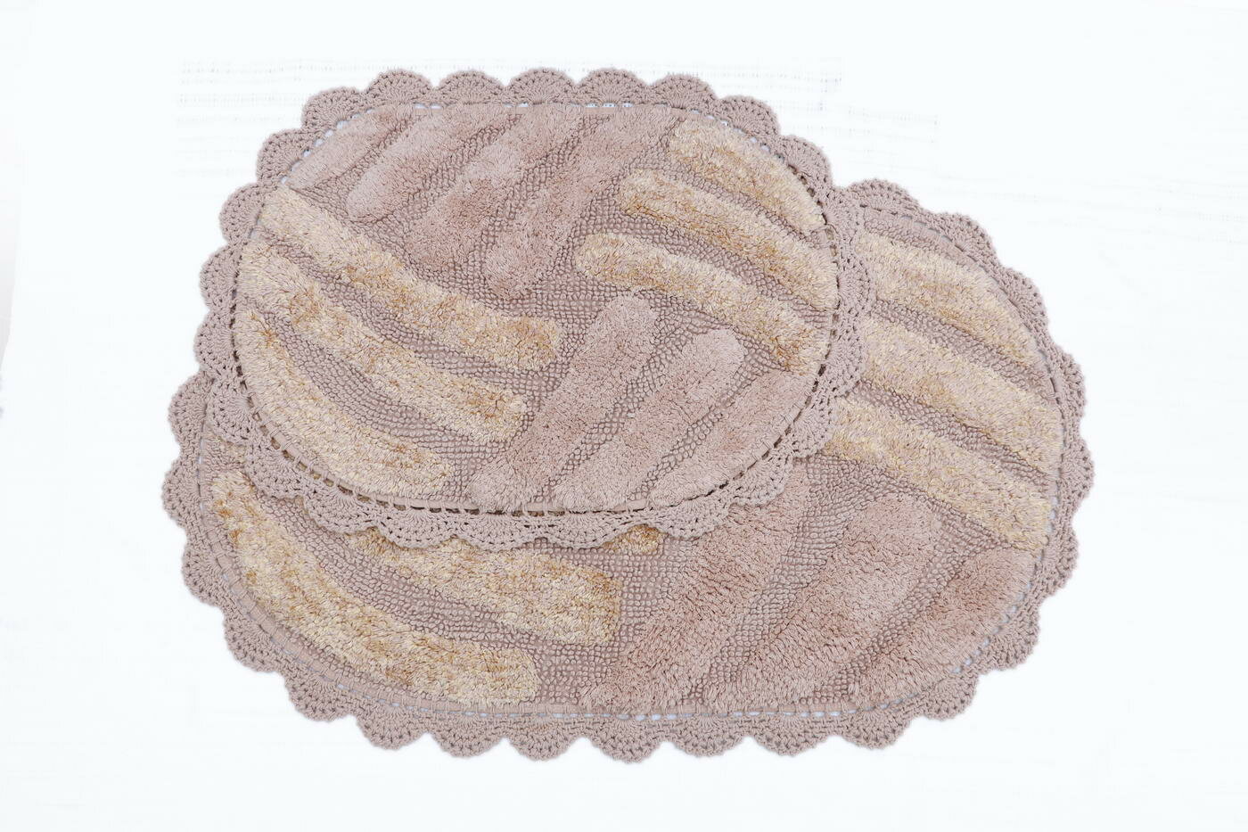 Набор ков. для ванной кружевной Sofi De Marko NANCY (капучино) 60х100 и 50х70