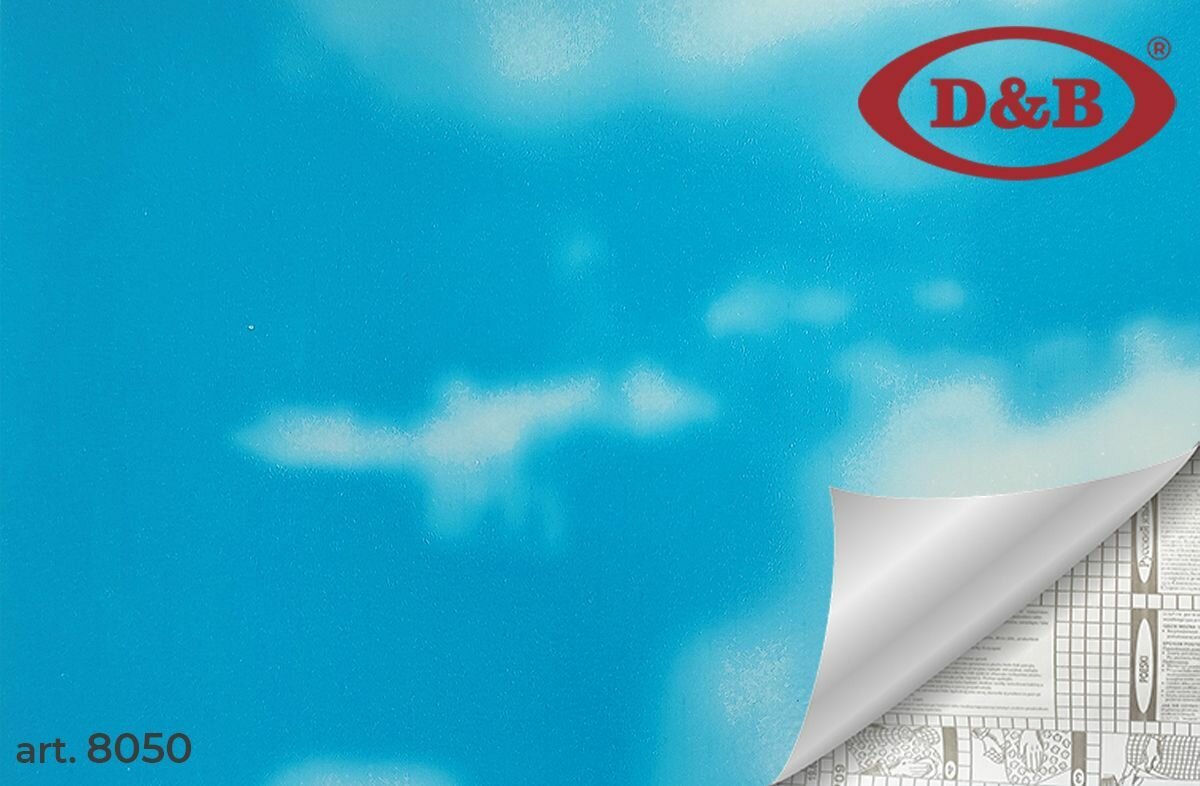 Пленка самоклейка 45смх 8м D&B декор "Облака" 8050
