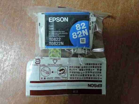 Картридж струйный Epson T0822 голубой