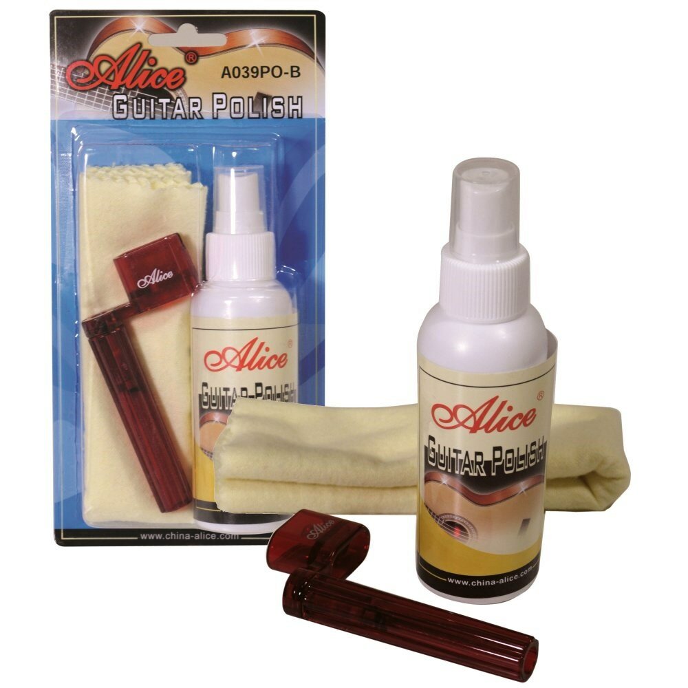 Полироль для гитары Alice A039PO-B, салфетка и вертушка