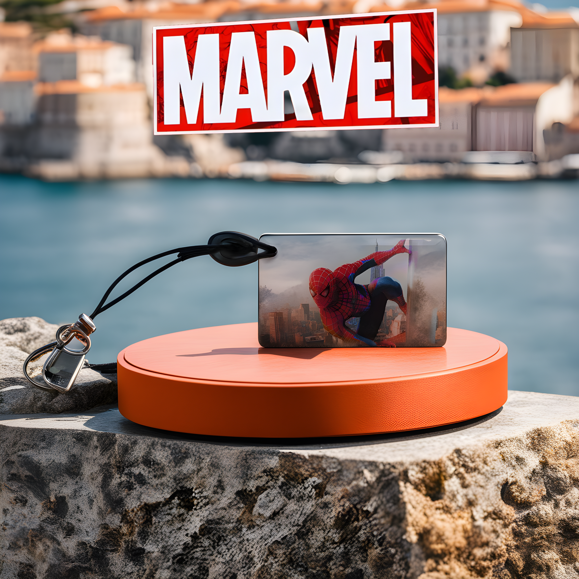 Ключ для домофона T5577 Человек Паук/Marvel - перезаписываемый эпоксидный, 125 кГц. Брелок-заготовка для копирования Em-marine (болванка-пустышка)-1шт