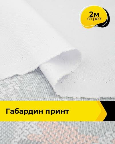 Ткань для шитья одежды и рукоделия Габардин принт 2 м*145 см, цвет мультиколор