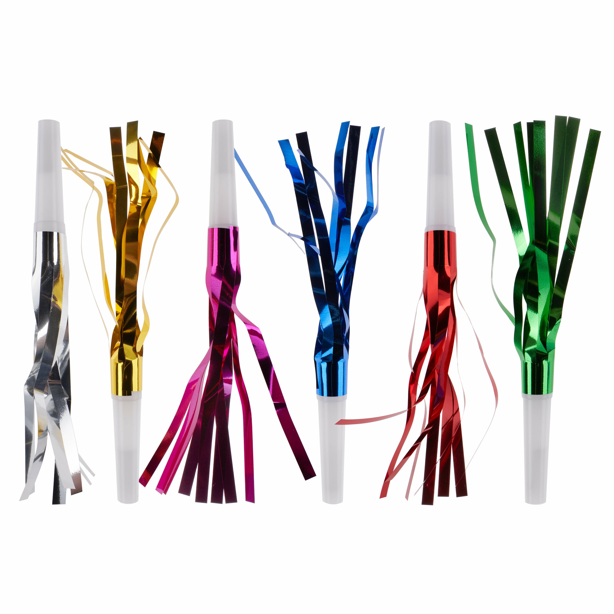 Карнавальные дудки, Шумчики, Ассорти, металлик, 16,5 см, 6 ш