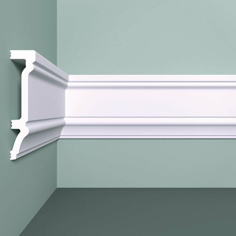 Молдинг Bello Deco М13, из дюрополимера, белый, ударопрочный, под покраску, 2 метра, 1 шт.
