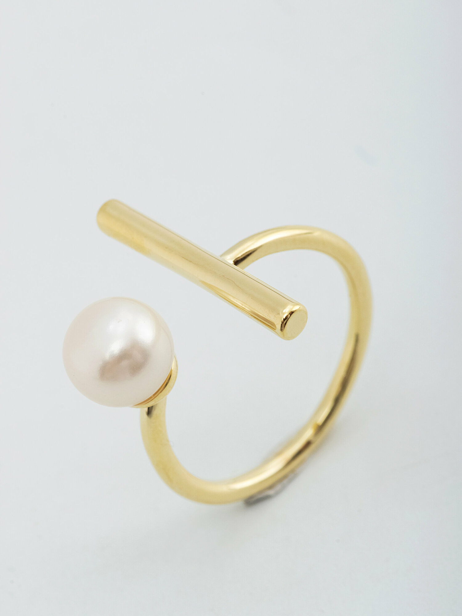 Кольцо, жемчуг пресноводный культивированный