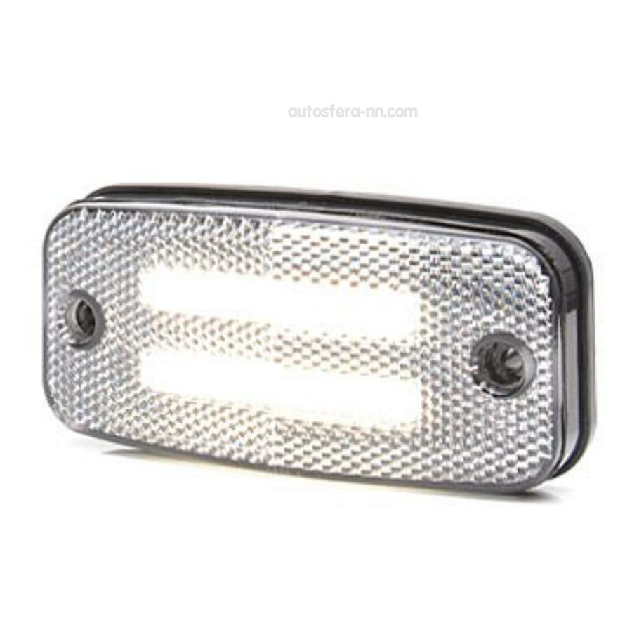 WAS 1140 фонарь габаритный передний ! белый 12V-24V LED неон (две полосы) провод 22cm \