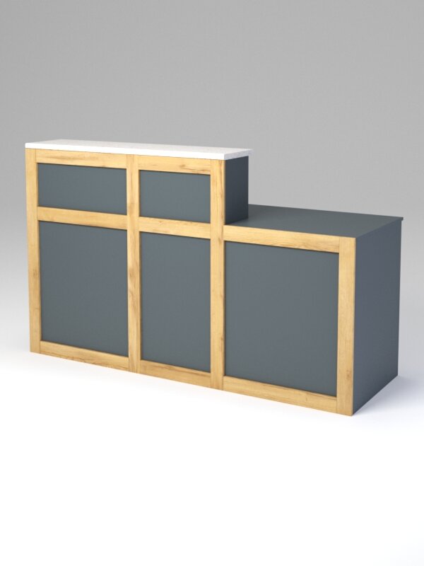 Барная стойка №6А, Темно-серый и Дуб Золотистый. Производитель товара - компания Westcom.