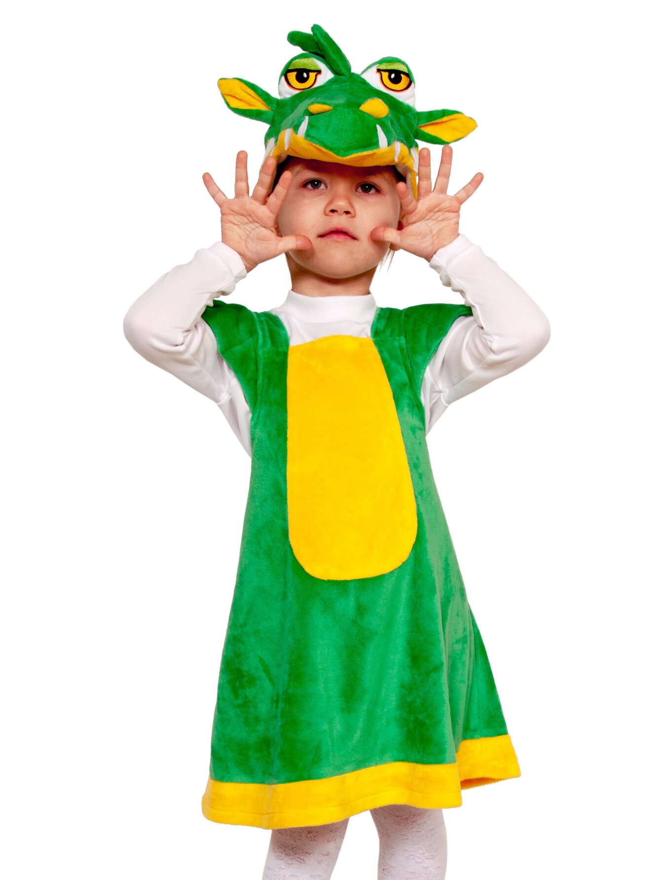 Костюм детский Дракоша зеленая (92-122)