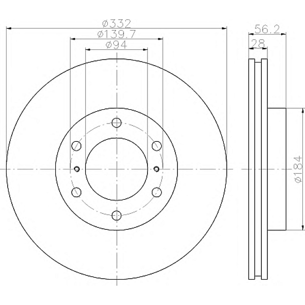 TEXTAR 92167203 (4615A038) диск тормозной Mitsubishi (Мицубиси) Pajero (Паджеро) IV (v80, v90) 3,2 di-d (Комплект 2 штуки)