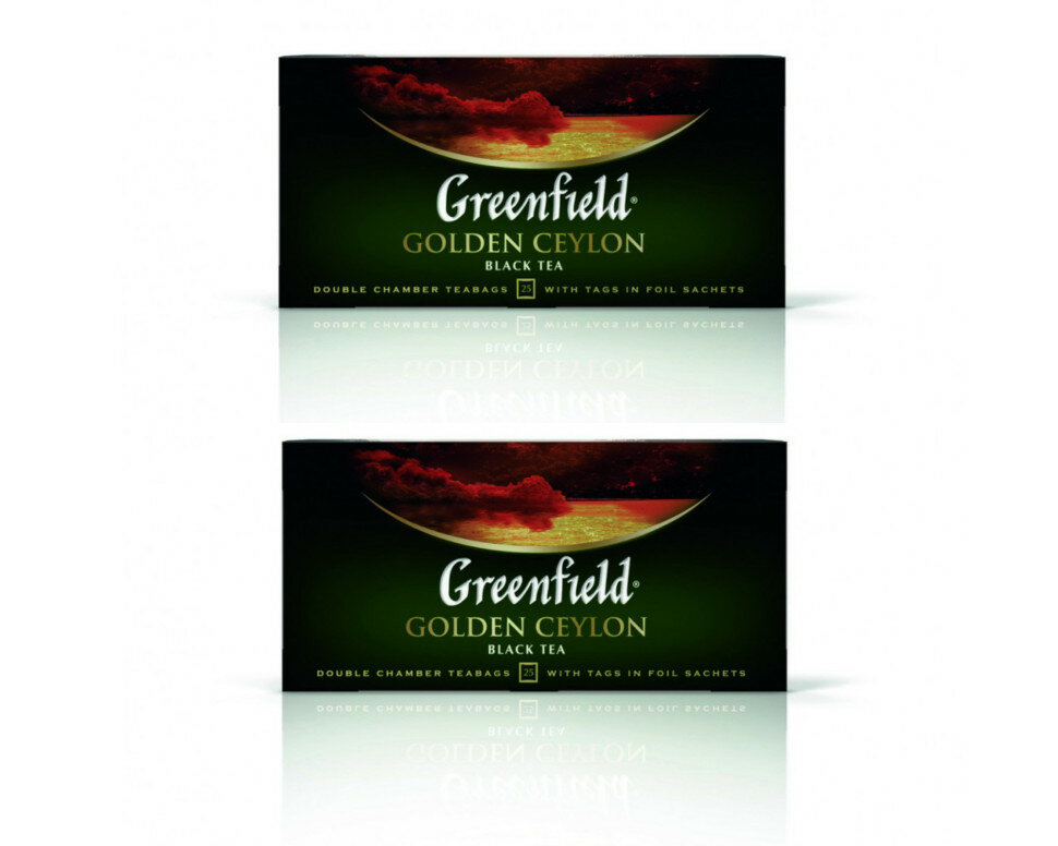 Чай черный в пакетиках Greenfield Golden Ceylon, 25*2 г (комплект 2 шт.) 6003523