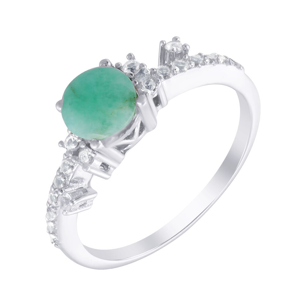 Кольцо, серебро, 925 проба, берилл, топаз