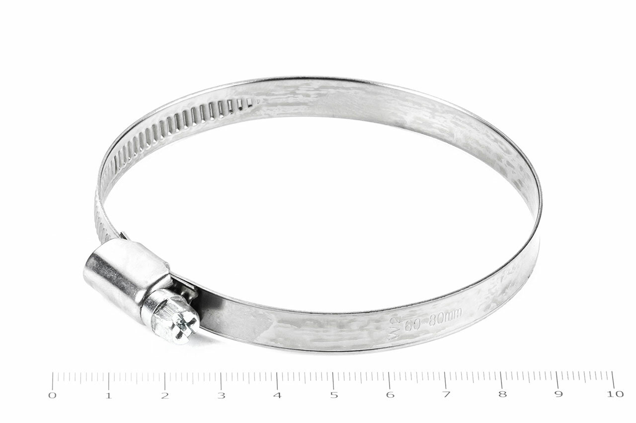 Хомут червячный 60-80/9 нерж. W2 (AISI 430) комплект 2шт