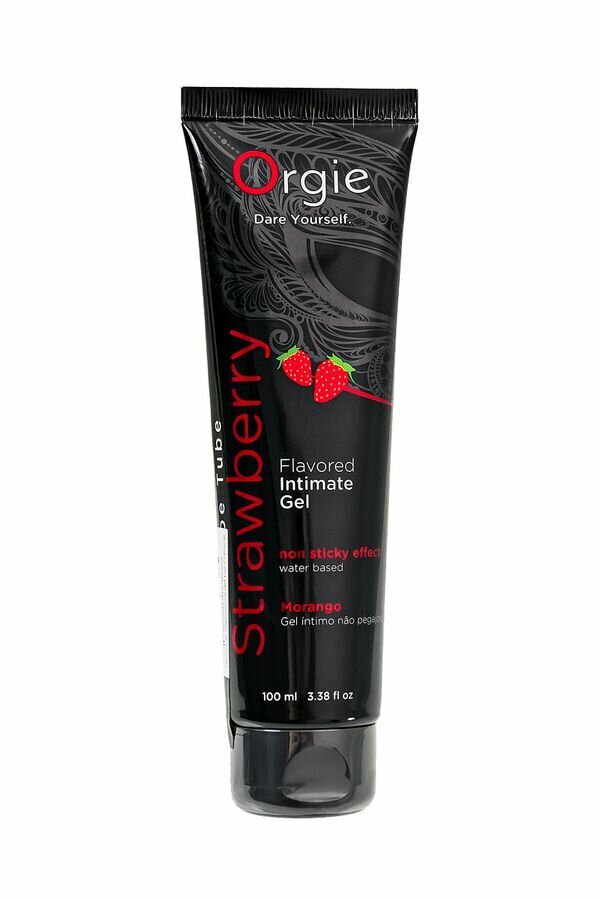 Интимный гель на водной основе с клубничным вкусом Lube Tube Strawberry, 100 мл