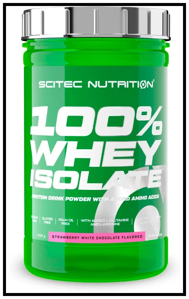 Scitec Nutrition 100% Whey Isolate (700 гр) (клубника-белый шоколад)